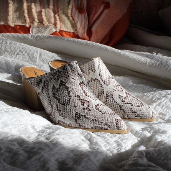 Shoes | Fall Favorite Collection Snake Print Mule | Poshmark